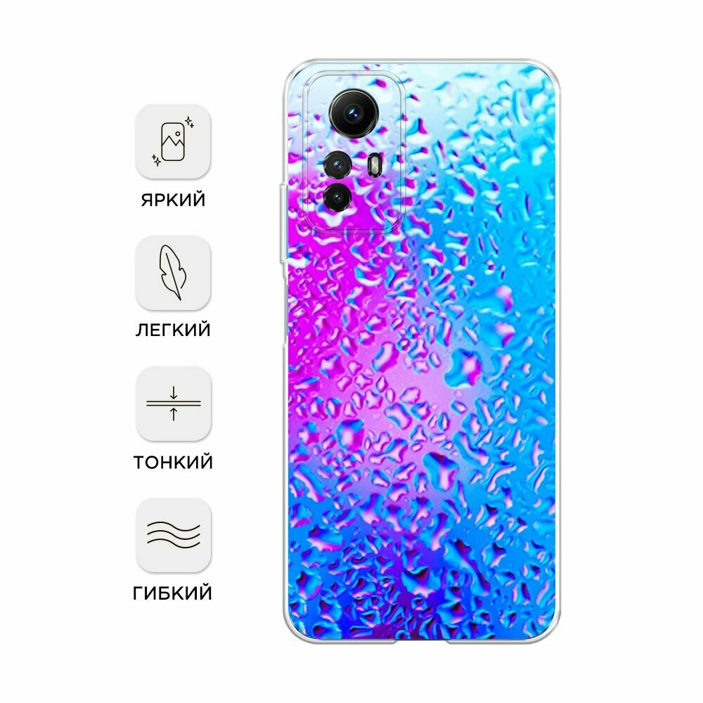 Чехол на Xiaomi Redmi Note 12S / Сяоми Редми Ноут 12S с принтом "Капли на стекле" — фото 1