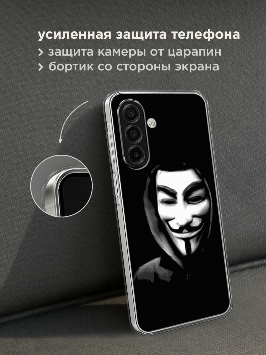 Чехол на Samsung Galaxy A17/A18 / Самсунг А17/А18 с принтом "Анонимус" — фото 1