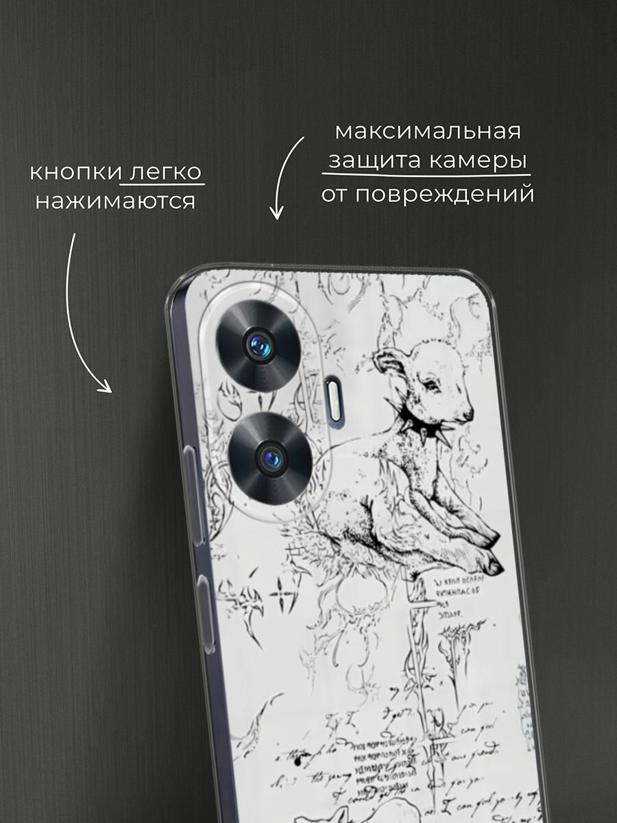 Чехол на Realme C55 / Реалми C55 с принтом "Готический ягненок" — фото 1