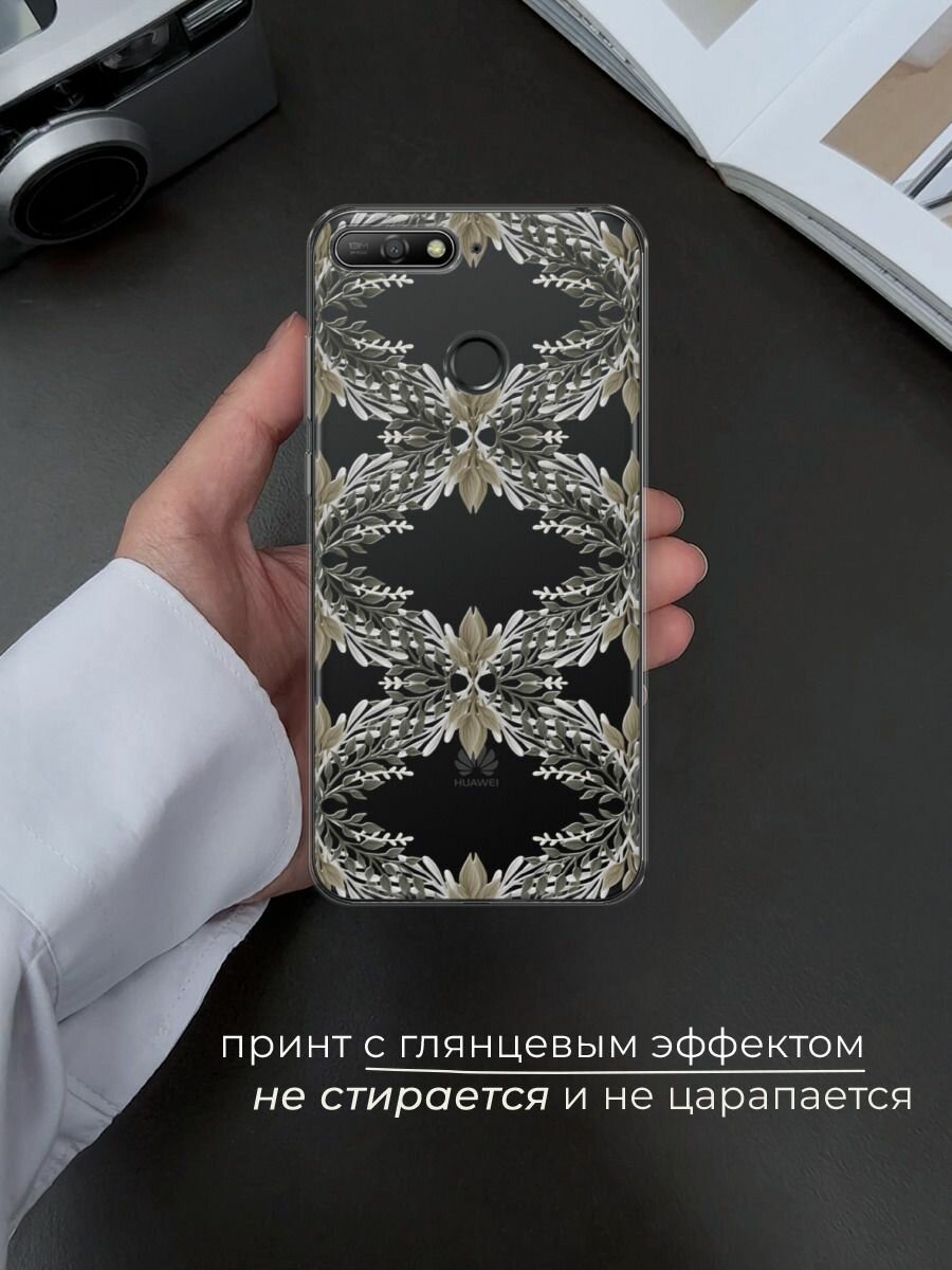 Чехол на Honor 7C/7A Pro/Huawei Y6 Prime 2018 / Хонор 7С/7А Про/Хуавей Y6 Prime 2018 с принтом "Калейдоскоп цветов" — фото 1