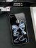Чехол на Apple iPhone 4/4S / Айфон 4/4S с принтом "Полосатый голубой бант 2"