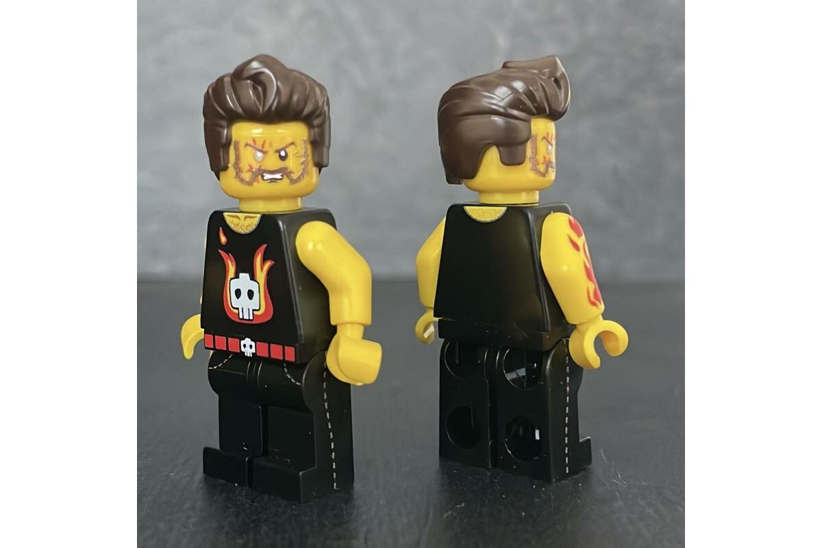 Минифигурка коллекционная совместимая с лего с эксклюзивным принтом Бешеный Рекс | Lego City Undercover