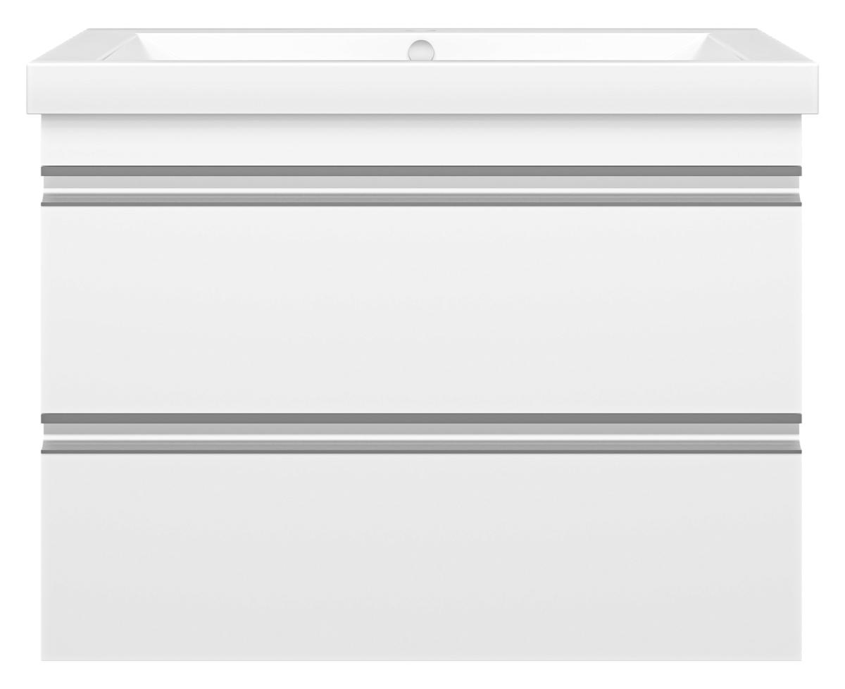 Тумба с раковиной Misty Ингрид - 75 П-Инг-01075-011П2Я белая