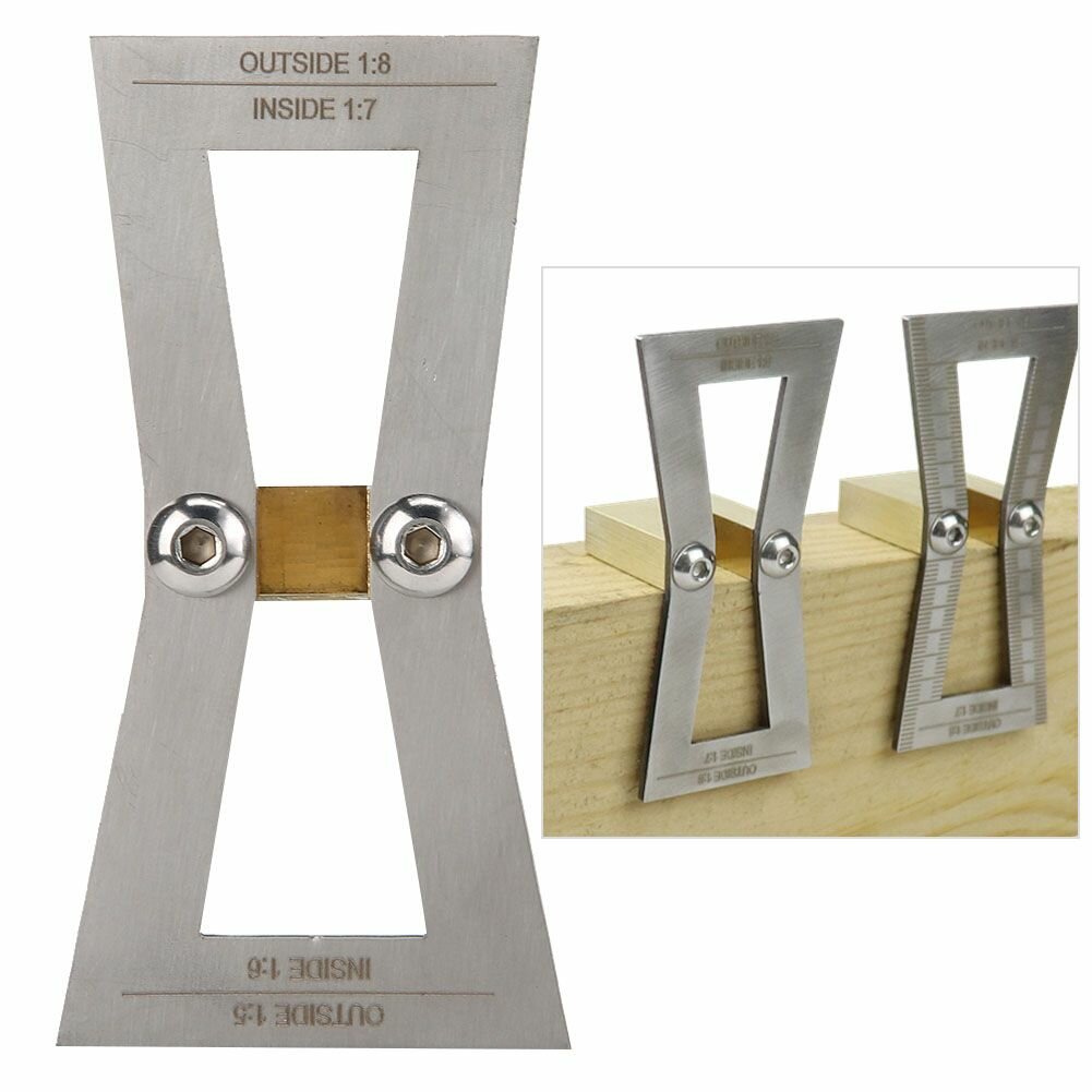 Калибр ласточкин хвост из нержавеющей стали, деревообрабатывающий инструмент, линейка для разметки древесины ласточкин хвост (без шкалы)