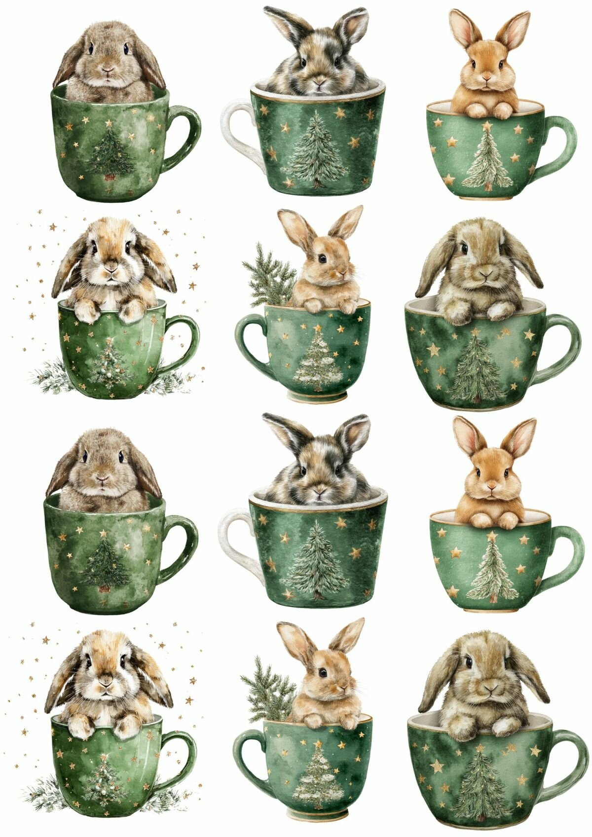 Декупажная карта AT Deco "About Time", A4, 21 см x 29,7 см, 50 г