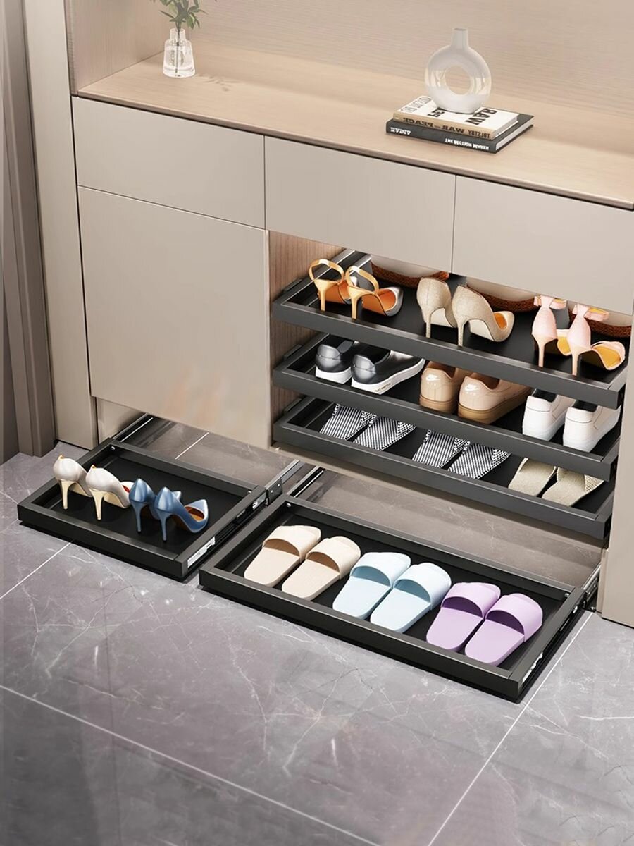 Oбувница для прихожей, Выдвижная скрытая Поддон для обуви