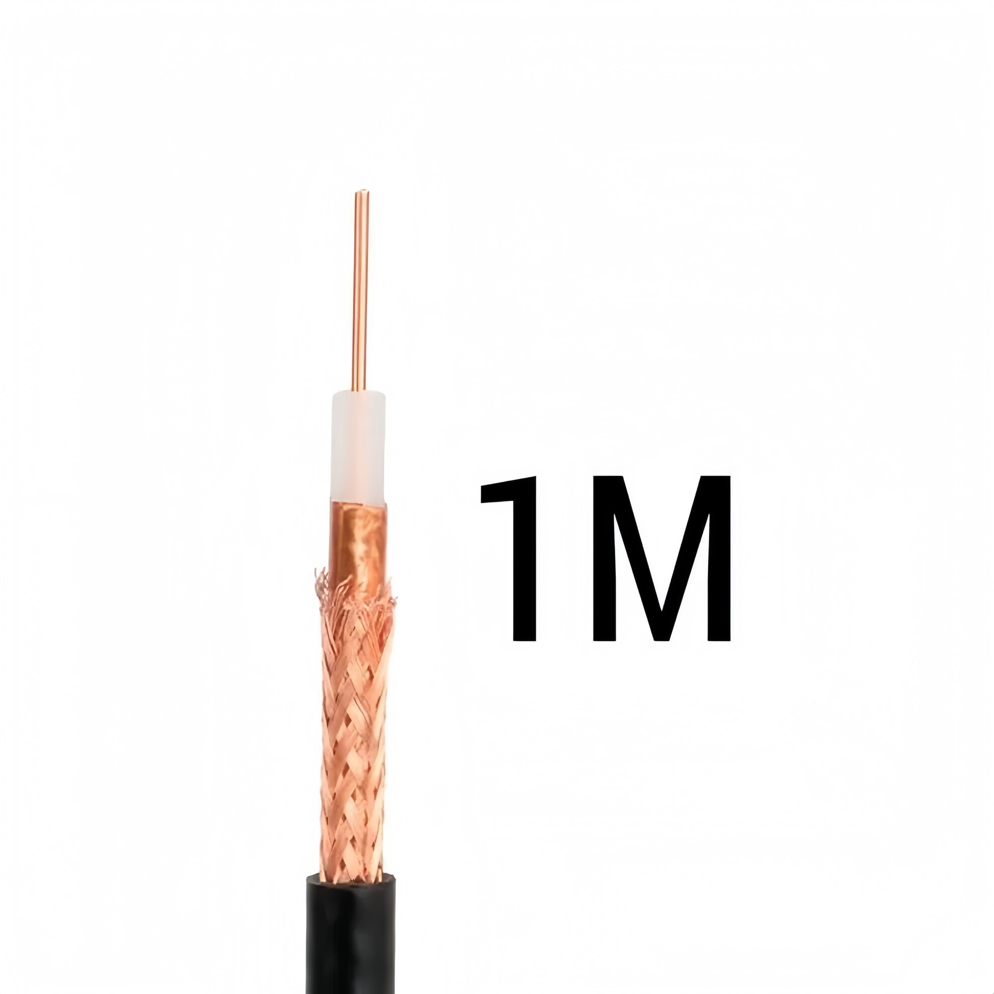 Коаксиальный кабель 50 Ом, RG-58 SYV50-3, двойной экран, 1 м