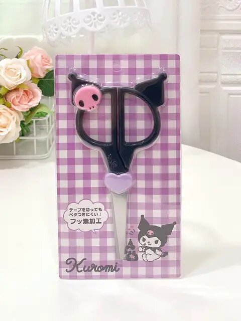Kawaii Hello Kitty My Melody Kuromi ножницы для бумаги из нержавеющей стали в форме сердца для девочек изящные канцелярские принадлежности для мультфильмов