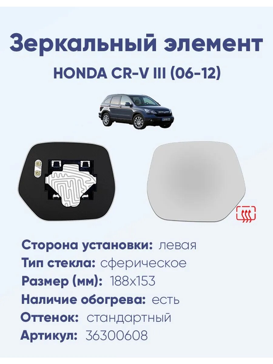 Зеркало HONDA CR-V III (06-12) 36300608