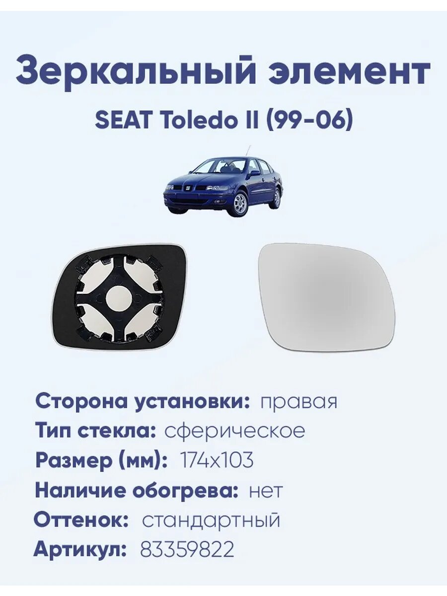 Зеркало SEAT Toledo II (99-06) 83359822