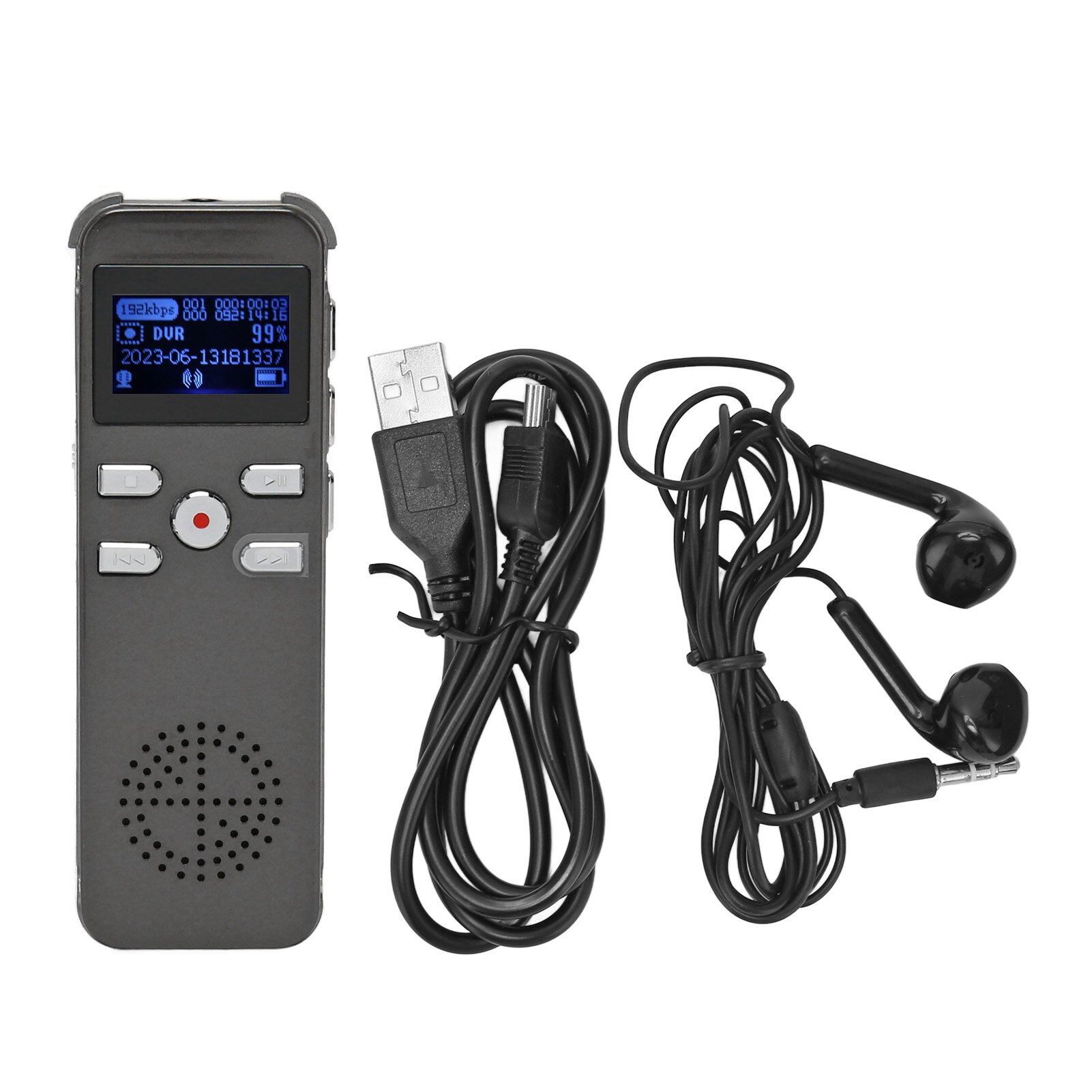 Digital Voice Recorder HD Noise Reduction Power Off Save Timing Recording Voice Recording Device MP3 Player 16G