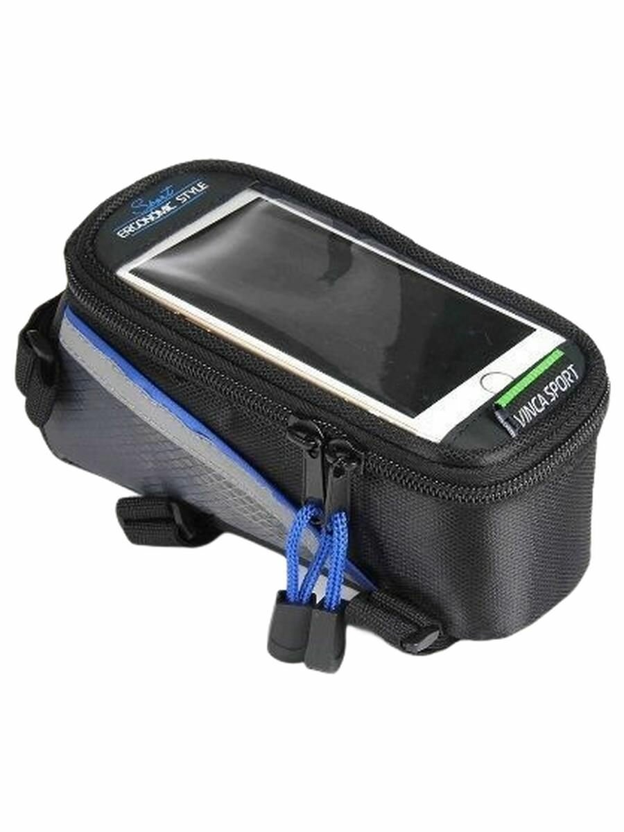 Бардачек на раму, под телефон, 180Х85Х85мм, сине-чёрный FB 07S