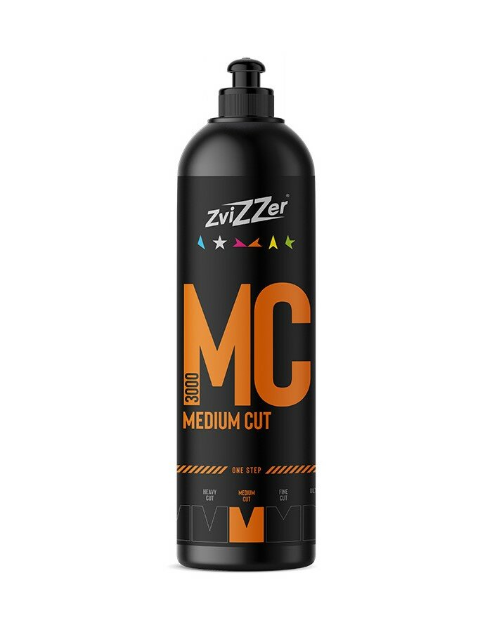 ZviZZer MC 3000 Medium Cut (ONE STEP) Полировальная паста ZviZZer среднезернистая, 750ml