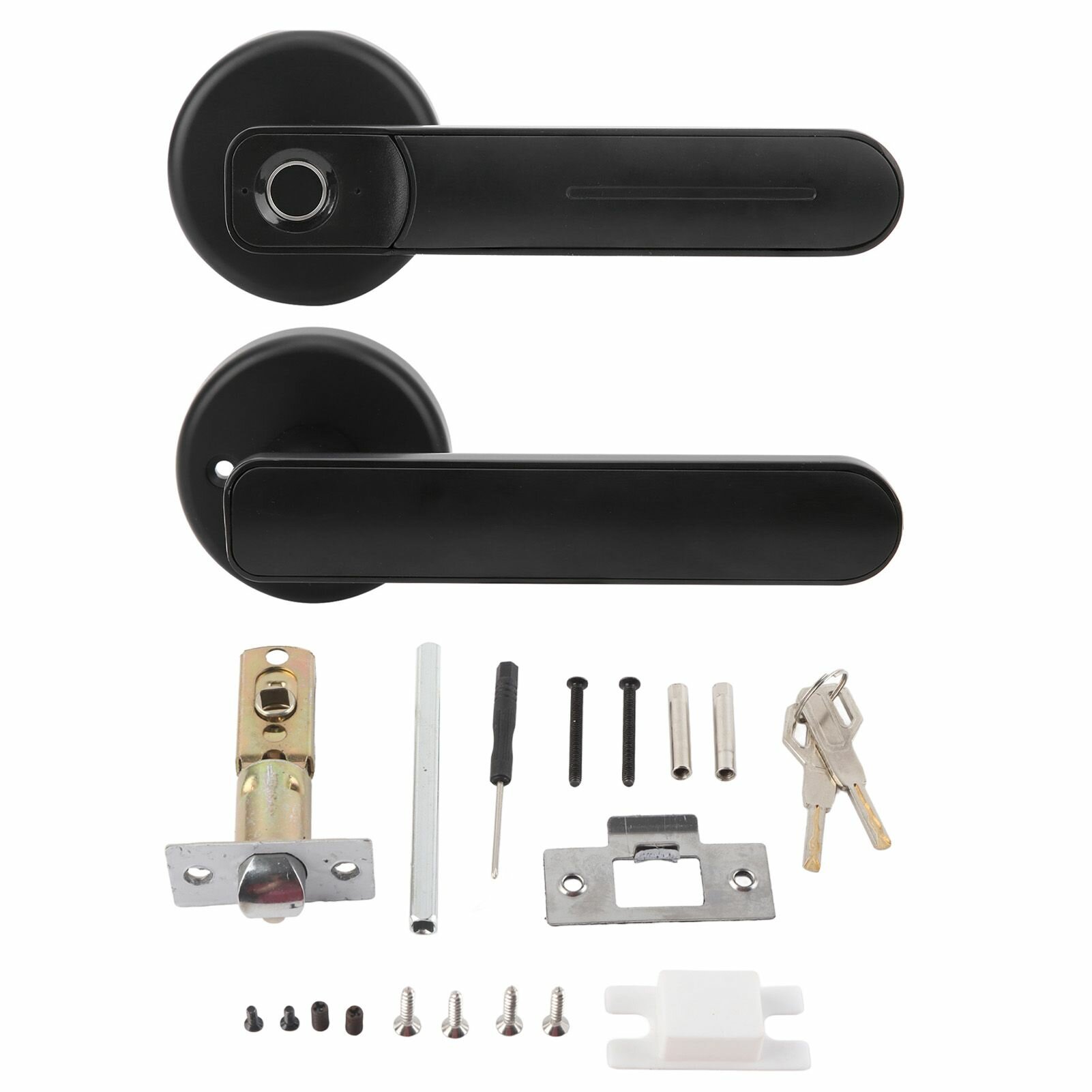 Электронный биометрический дверной замок с отпечатком пальца и аварийным ключом для квартиры, компании, гостиницы, 3.7-6V