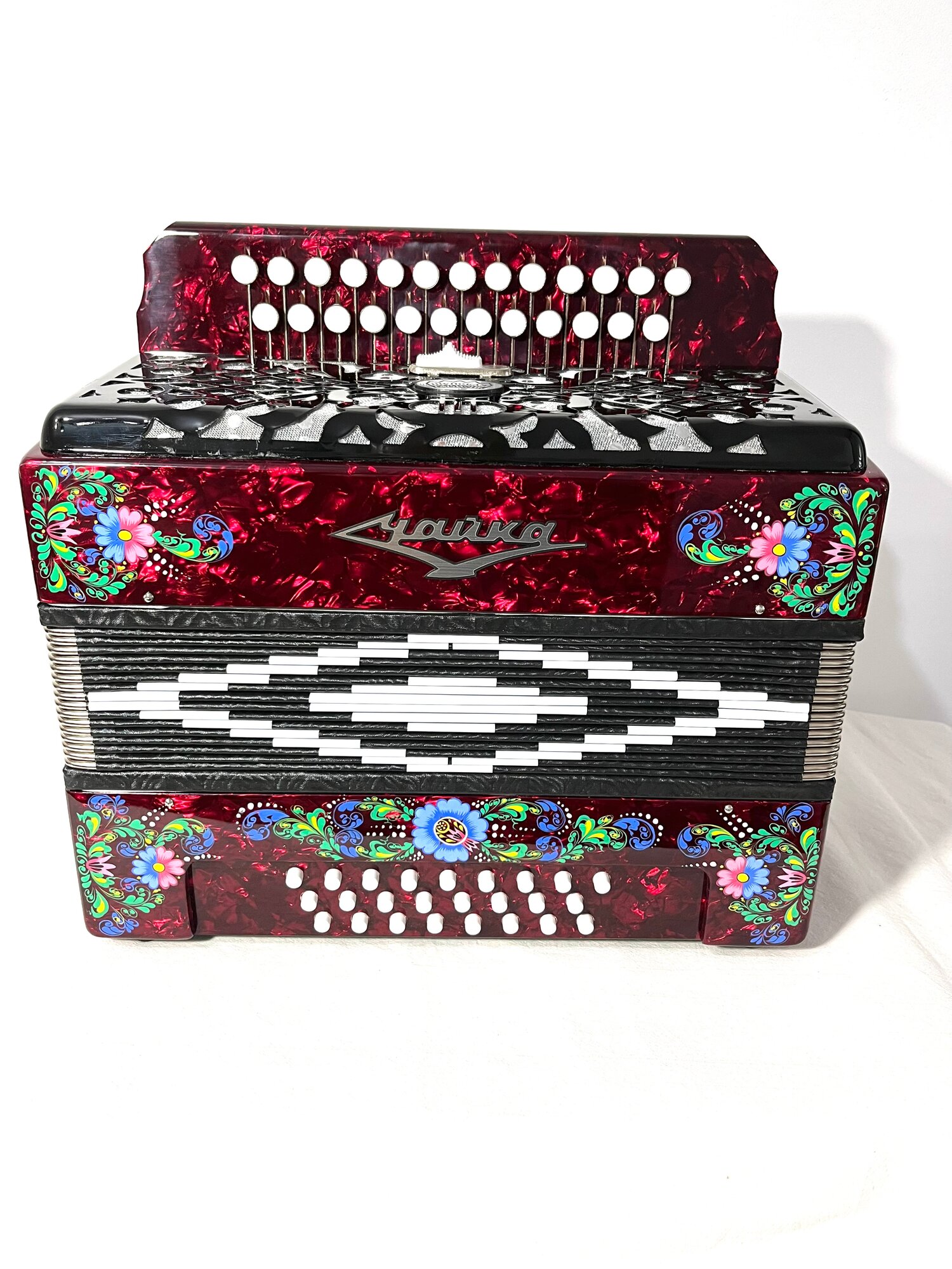 Гармонь "Чайка-314" S5XL-A, цвет бордовый, Шуйская гармонь