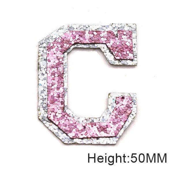 Блестящая нашивка с буквами vblingstone C