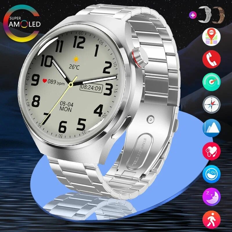 Смарт-часы Smart Watch Premium 4 Pro, Edition 2023-2024, 46мм, 3 ремешка в комплекте, (наручные смарт часы для айфон/андроид) электронные