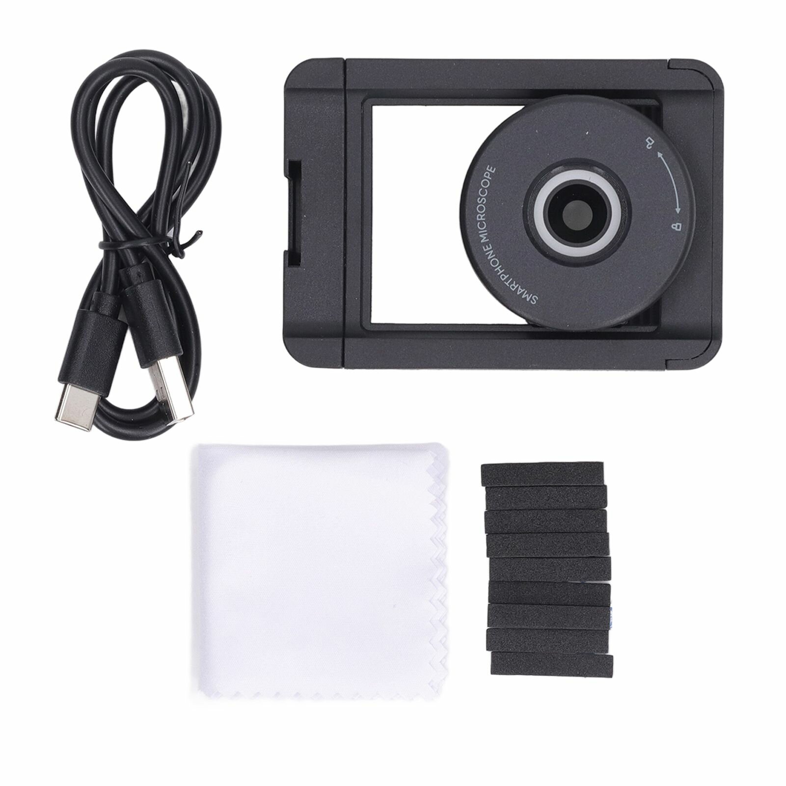 Макрообъектив для телефона, 100-кратное увеличение, мини-карманный микроскоп для телефона со светодиодной подсветкой, поляризационная линза CPL