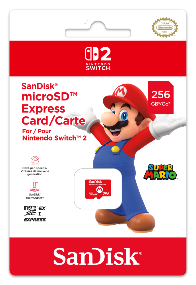 SanDisk microSD Express карта памяти для Nintendo Switch 2 256 ГБ