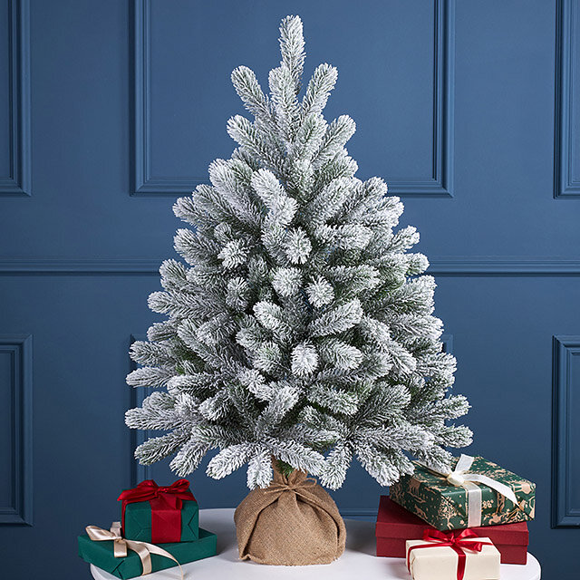 Елка настольная Русская Красавица Снежная 90 см, литая+ПВХ, Царь Елка, РКФ-90