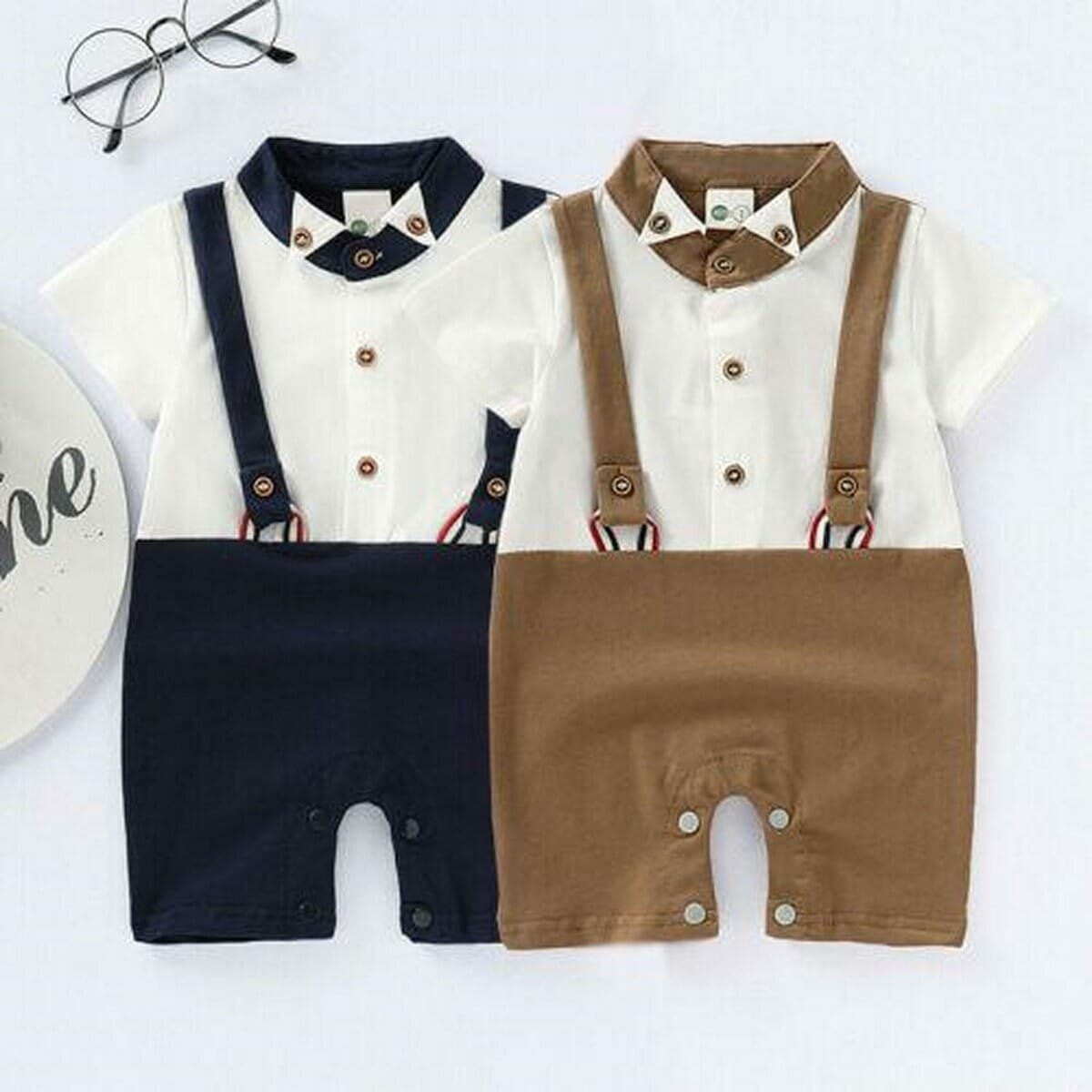 Новорожденный малыш Мальчик Одежда Комбинезон Romper Bodysuit Gentleman Официальный