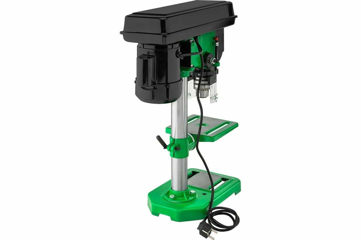 Станок сверлильный настольный(220В,50Гц,350Вт,550-2500об/мин, сверла 1.5-13мм, ход 50мм, стол 0-45,164х162мм, стойки 46мм, общ. высота 580мм)