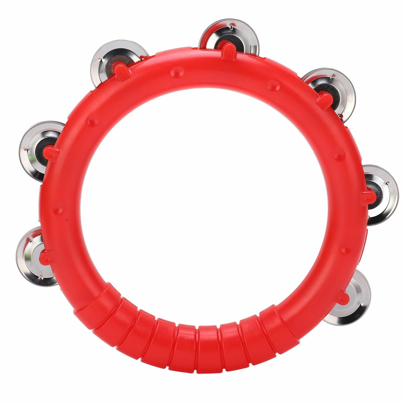 Однорядный колокольчик с гладкими краями, погремушки, колокольчики, музыкальный инструмент для детей, красный