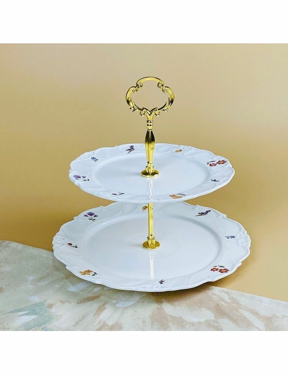 Двухъярусная этажерка крокусфарфор