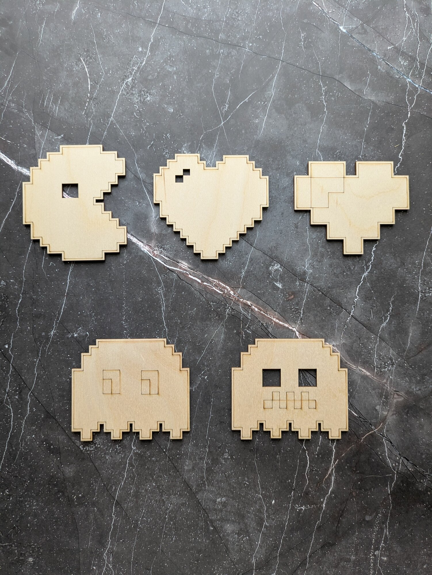 Магниты на холодильник из фанеры для раскрашивания, 5 шт.