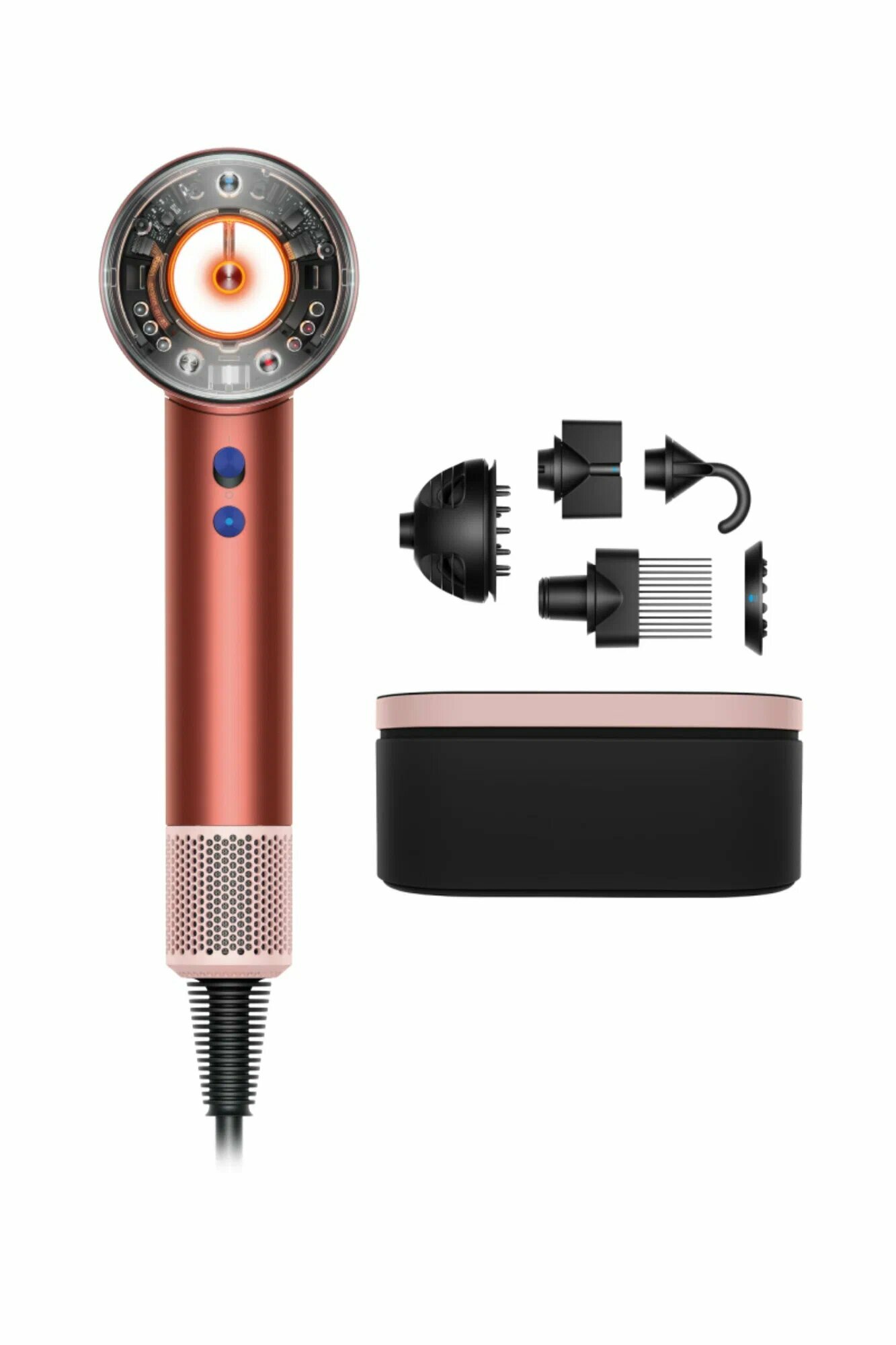 Фен Dyson Supersonic Nural HD16 strawberry bronze/blush pink (с кейсом)UK