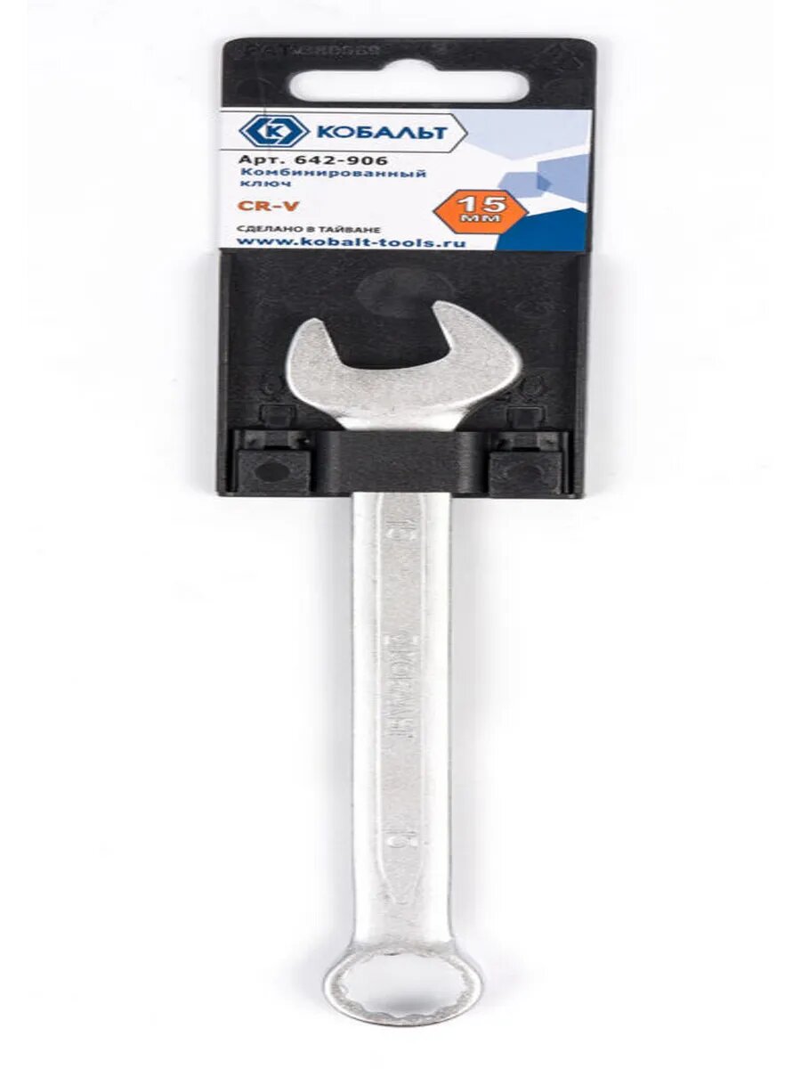 Ключ комбинированный 15 мм Cr-V(1 шт.) подвес