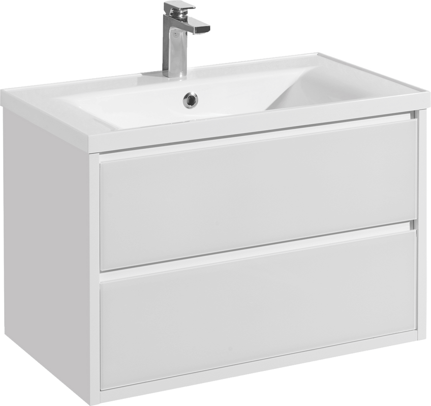Тумба с раковиной AQUATON Римини 80 белая