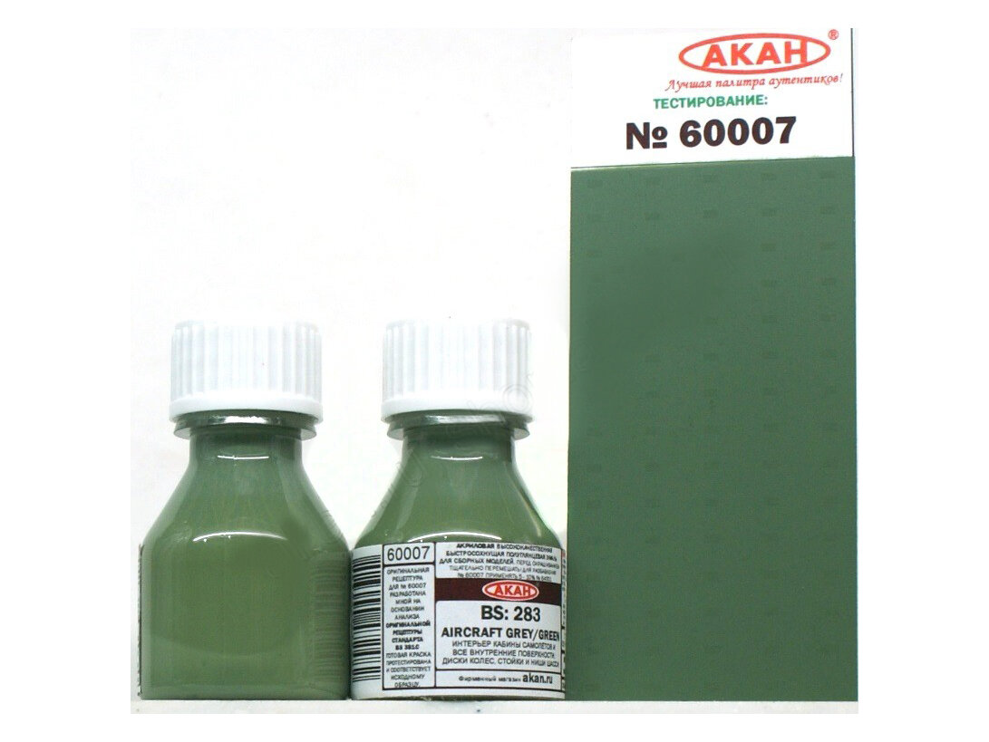 60007 акан Англия BS: 283 Авиационный серо-зелёный (Aircraft grey/green), 10 мл.