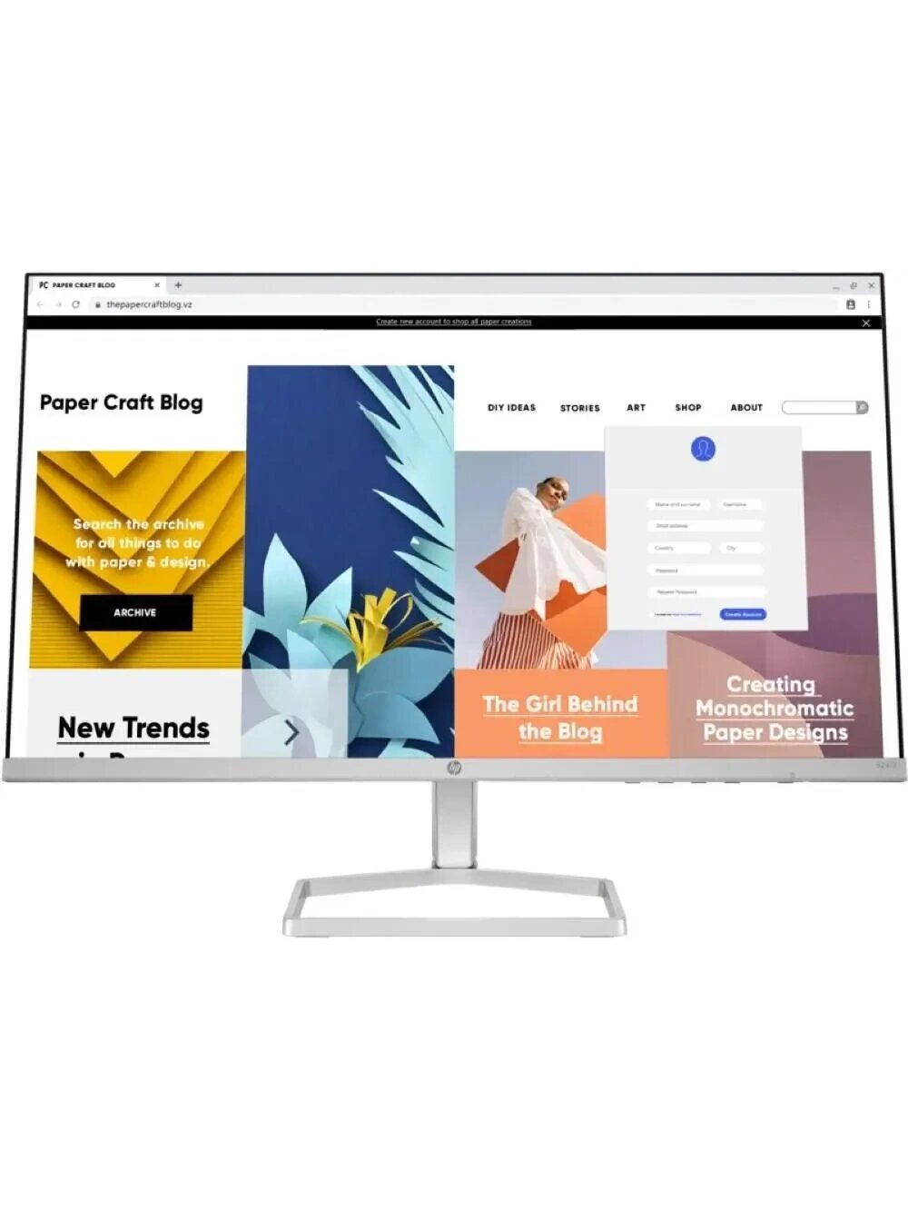 Монитор 23.8" HP, Series 5 524sf, IPS, 100Гц, 16:9, Черный/Серебристый