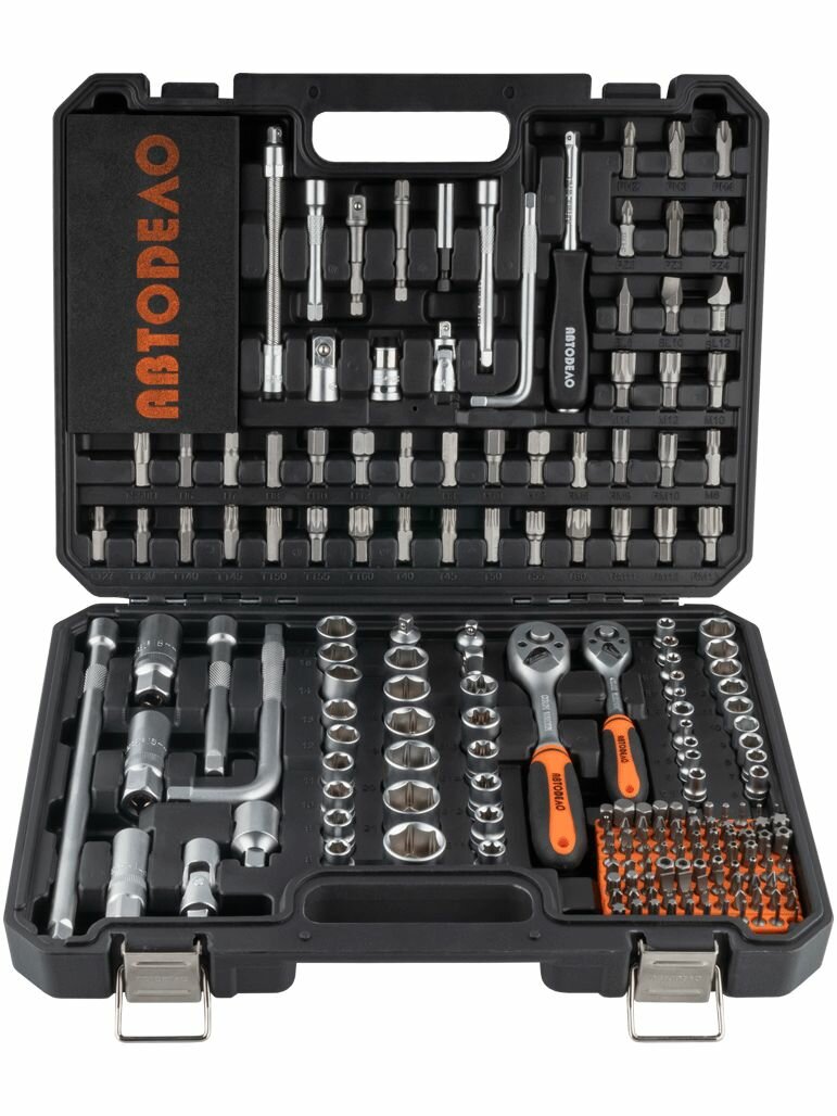 Набор головок и вставок 193 предмета, 1/4" и 3/8" DR, АвтоDело (39993)