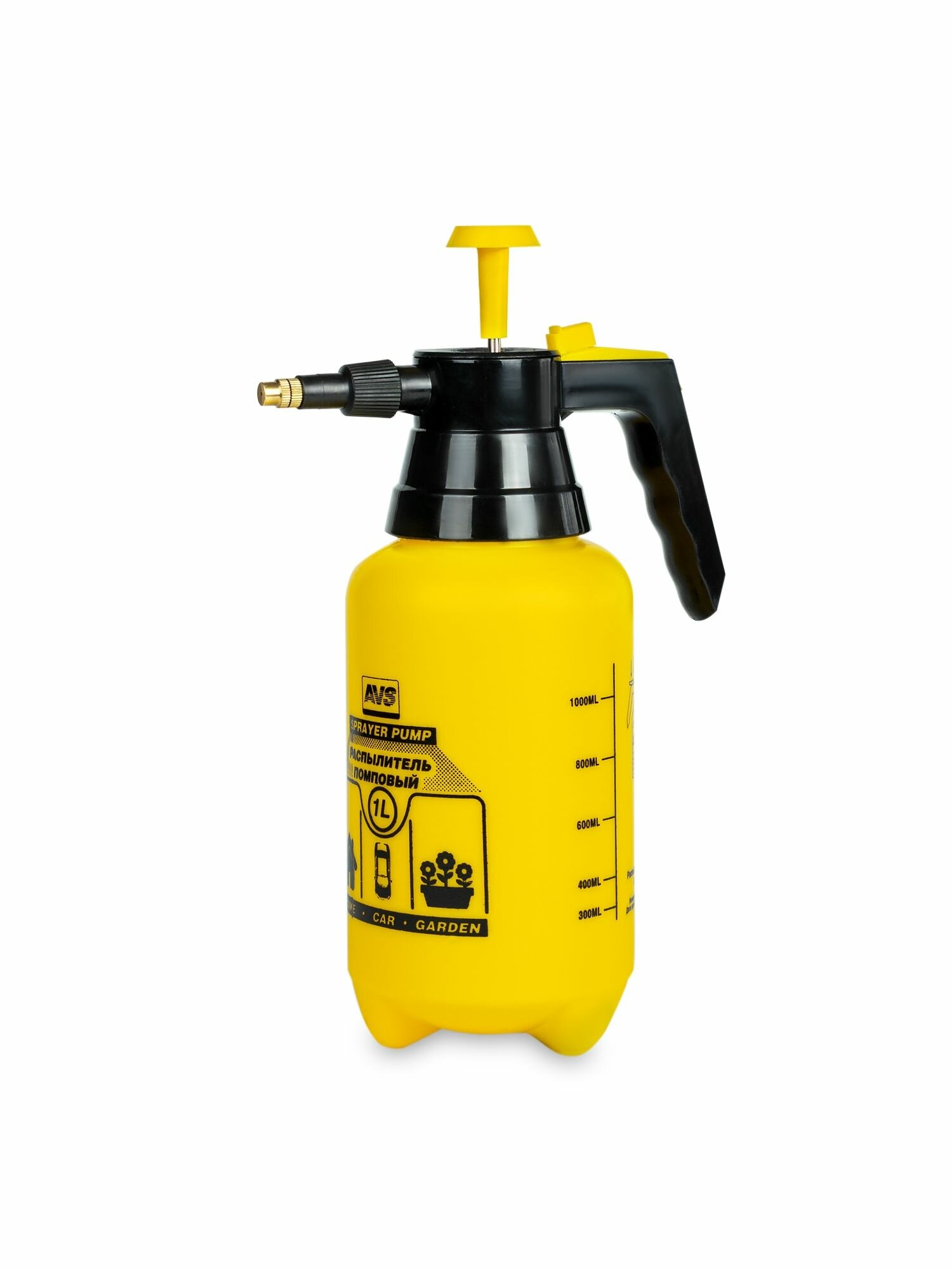 Распылитель помповый 1 литр, AVS (арт. A78647S), цвет желтый
