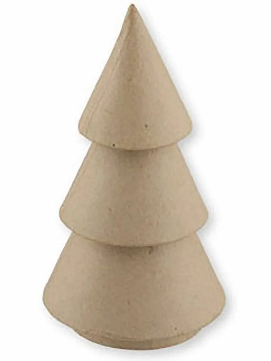 Заготовка для декорирования "Елочка" папье-маше (1 шт, 14.5x6.5 см)