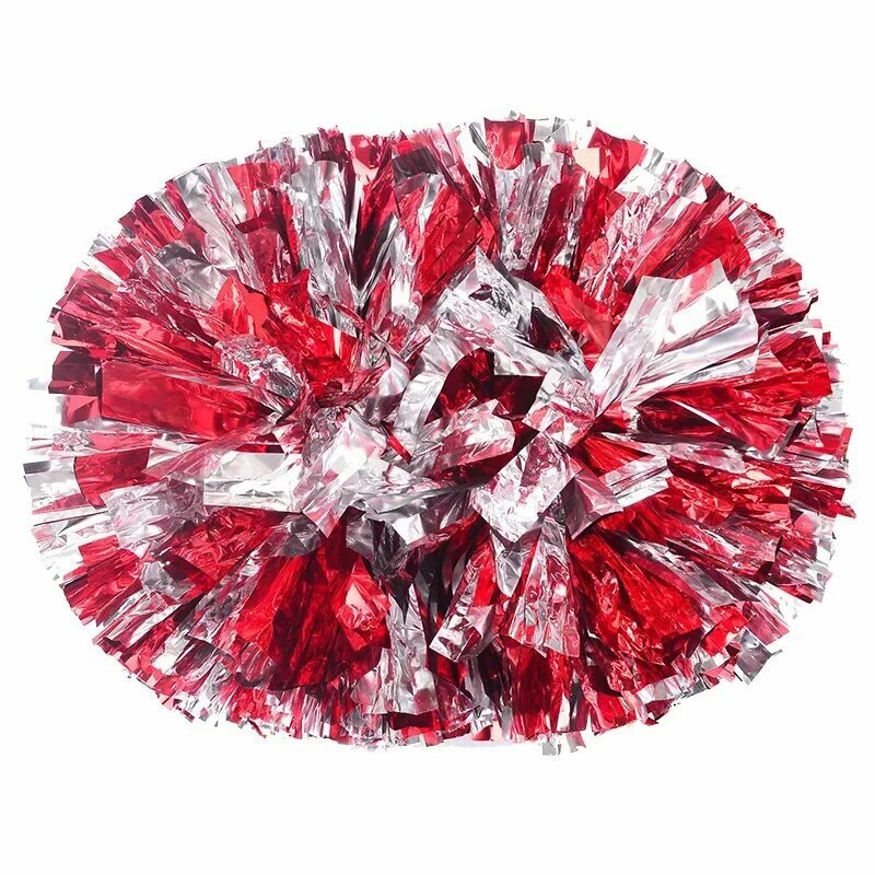 1 шт, помпоны для черлидинга с ручкой, шарики для черлидинга, большие золотые, Красный, Red Silver