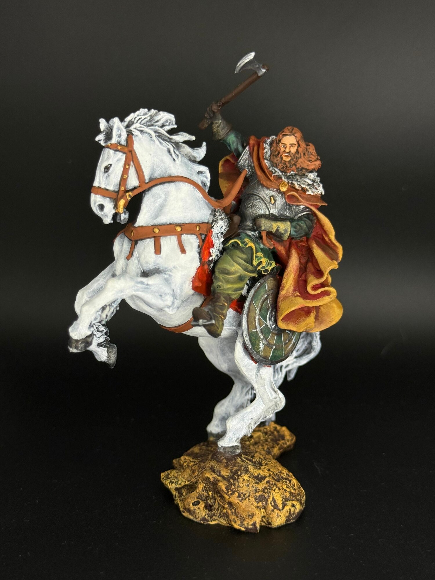 Коллекционный оловянный солдатик Конный викинг, 850 н. э. 9 см масштаб 1:32 ручная роспись