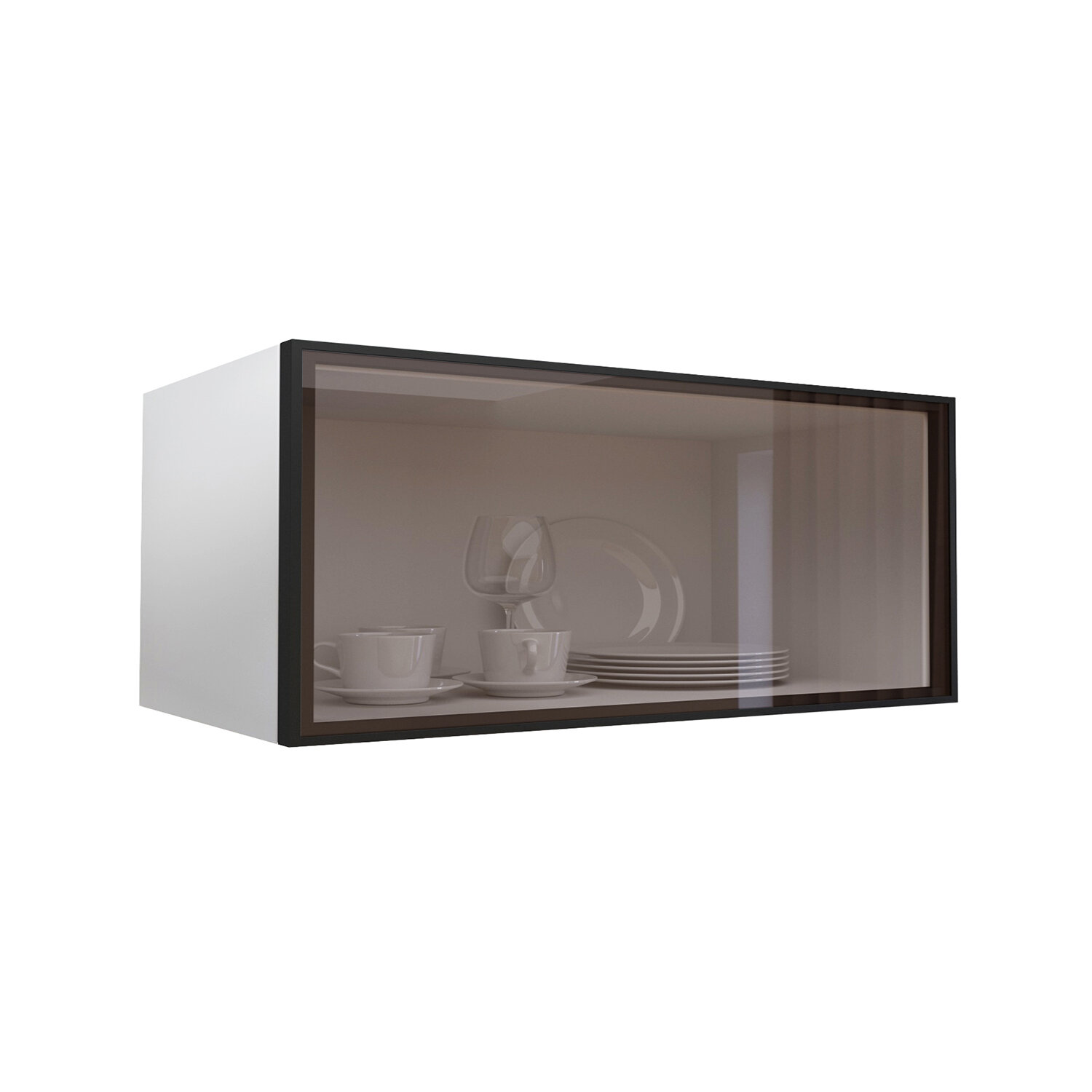 Фасад из алюминиевого профиля со стеклом Aluminum Glass 89,7х40х2 см, черный анод/бронза
