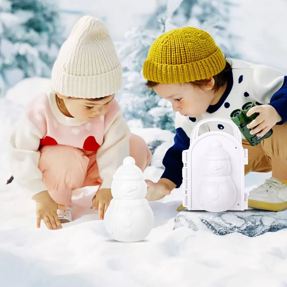 Снеговик игрушка для лепки, Снежколеп для малышей, DIY для снегом и песком снаружи, подарочная, 1 шт