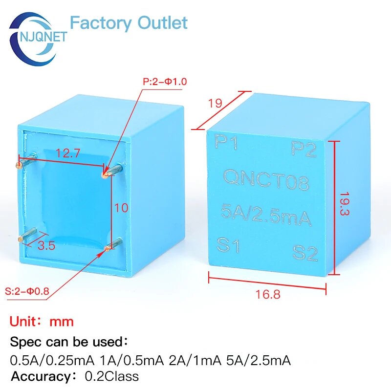 Микротоковый трансформатор NJQNET QNCT01 QNCT08 2000-1