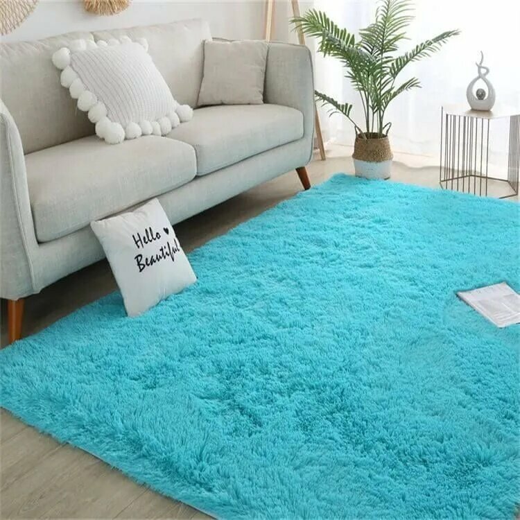 Oriental Carpet Ковер , плюшевый ковер ярко-голубой 200x300 см