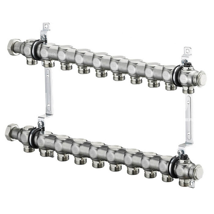 Oventrop Коллектор, 1", Multidis SH 10, выход-3/4" ЕК, нержавеющая сталь