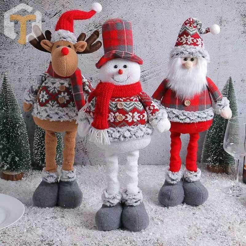 Игрушка под елку, Снеговик, Олень, 60см, 3 шт