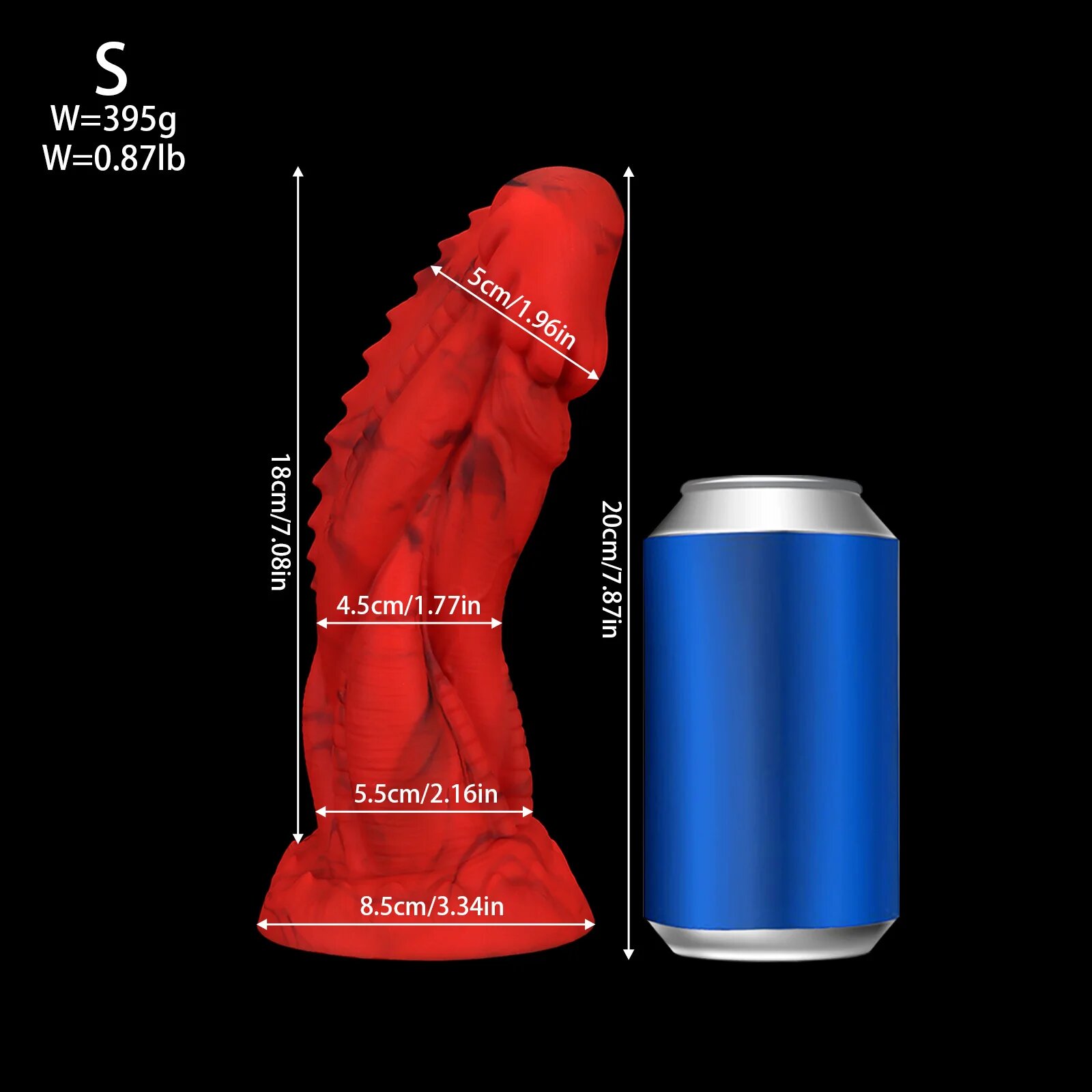 Разноцветный гранулированный дилдо-имитатор пениса, огромный, мягкий, с текстурой мышц, для S