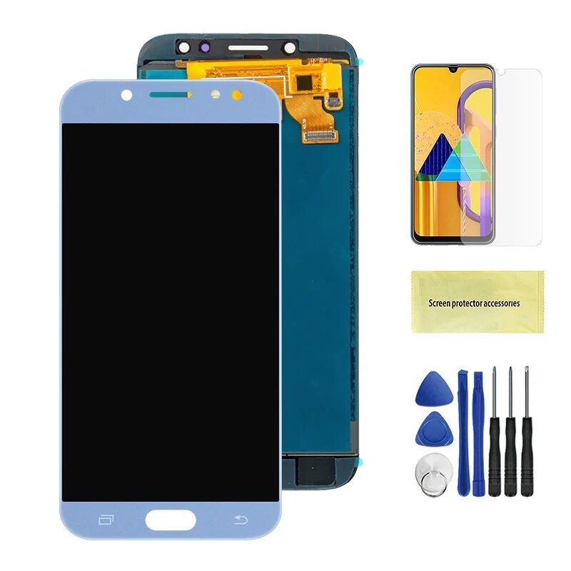 Дисплей J730, для Samsung Galaxy J7 Pro 2017, J730 J730G J730GM, ЖК-дисплей, цифровой сенсорный Blue