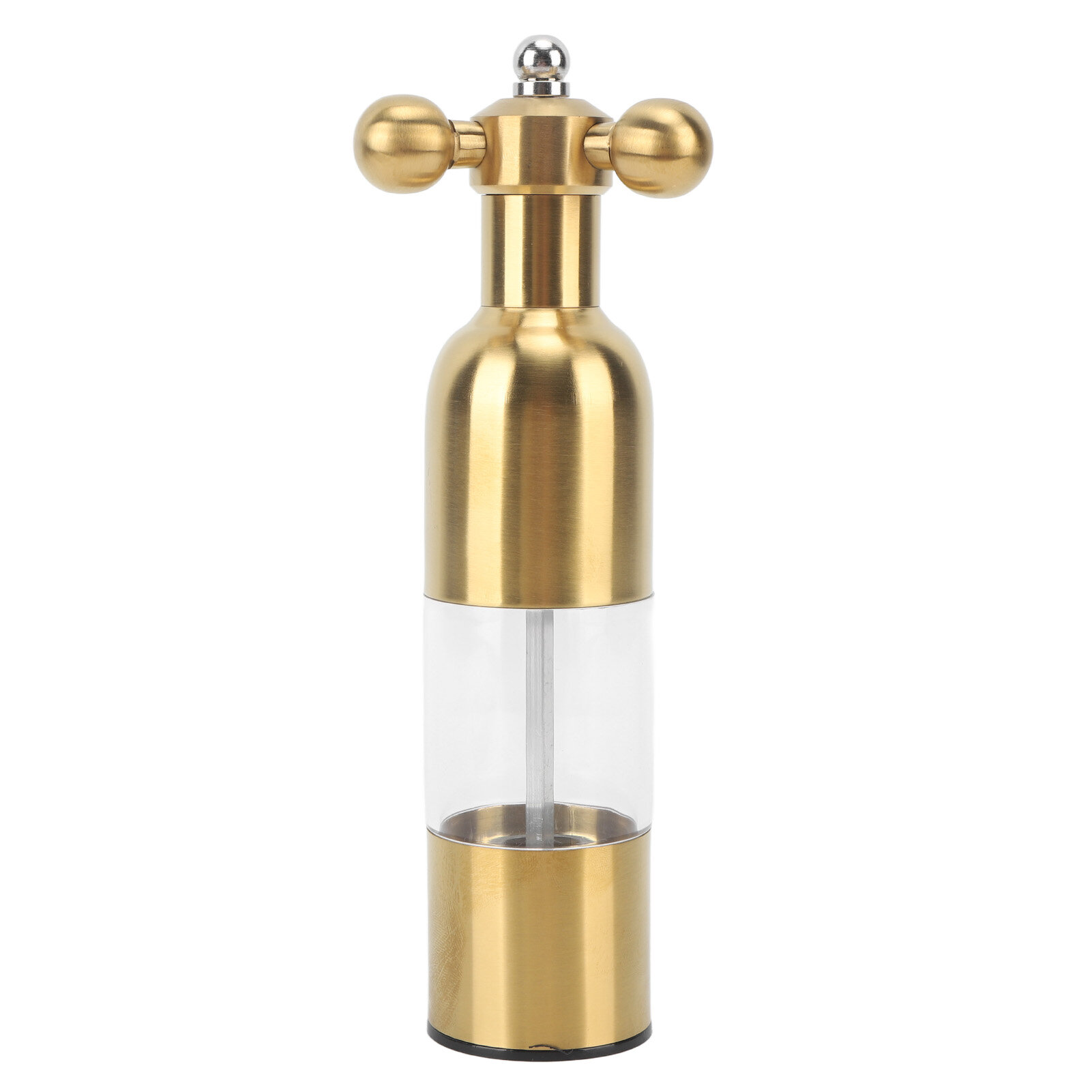 Pepper Mill Professional Refillable Ceramic Rotor Coarseness Adjustable Manual Salt Grinder for Kitchen Gold L