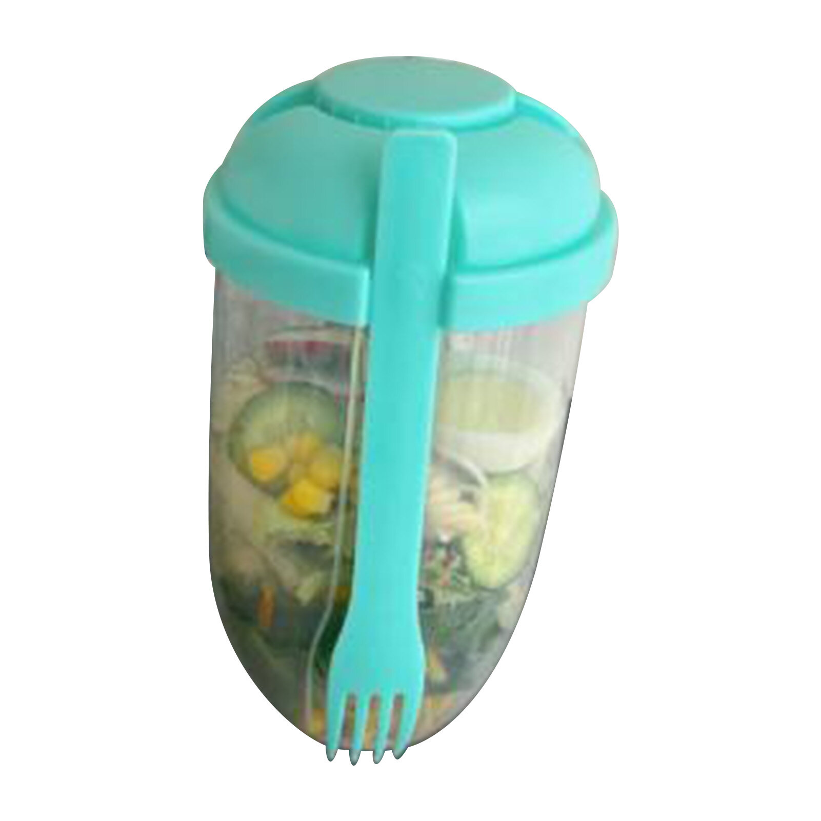 Овощной салат -чашка для салата Портативная здоровый салат -шейкер с крышкой и вилкой