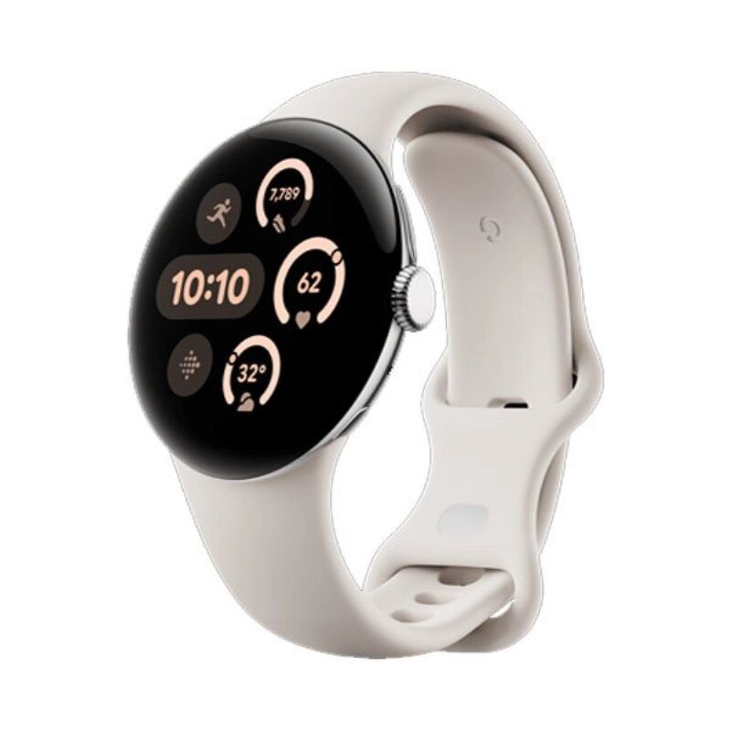 Умные часы Google Pixel Watch 3 45 мм, Wi-Fi, Polished Silver/Porcelain